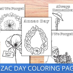Anzac Day Coloring Pages, Anzac Day Activity Pack, Printable Coloring ...
