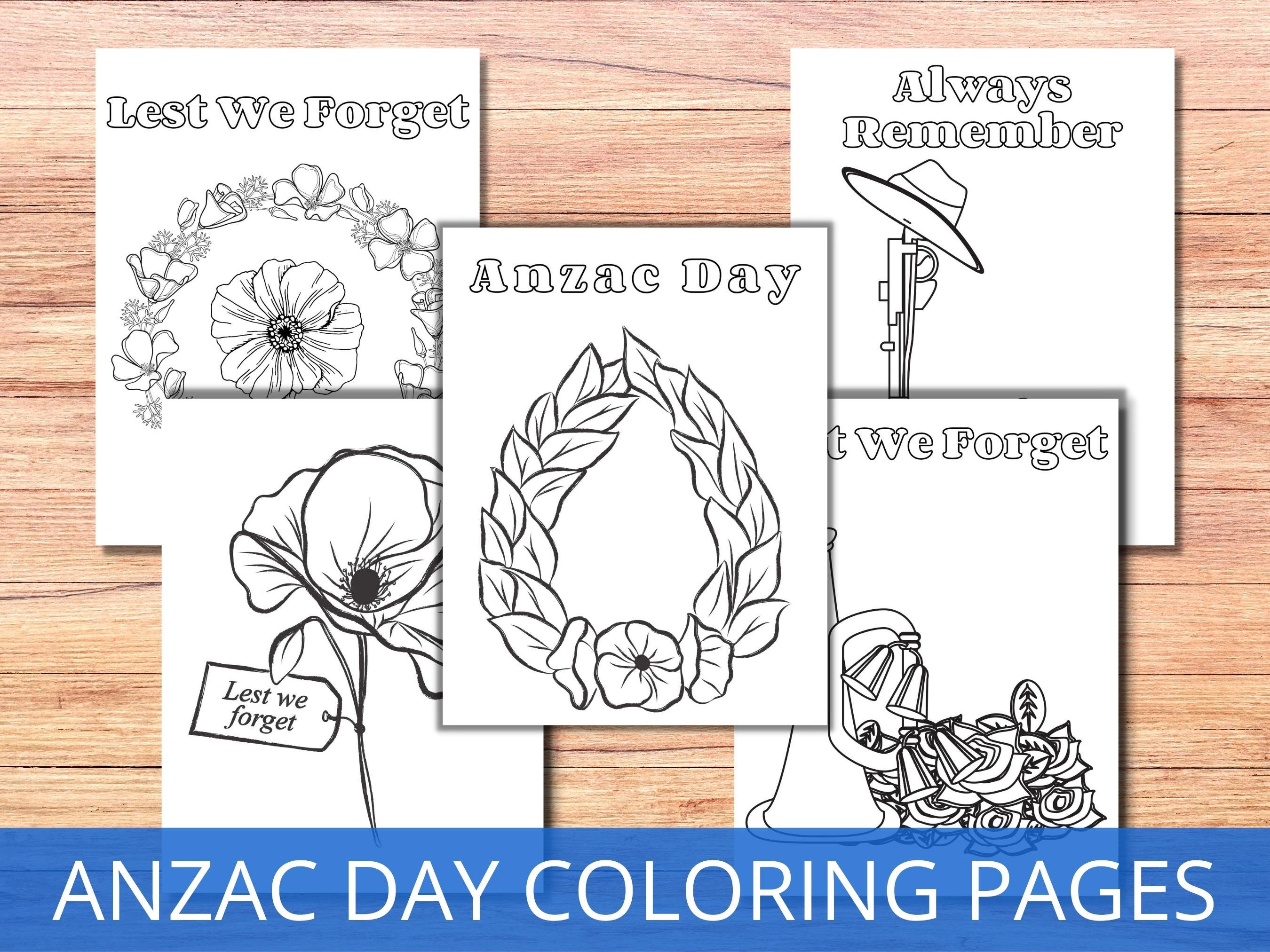 Anzac Day Coloring Pages, Anzac Day Activity Pack, Printable Coloring ...