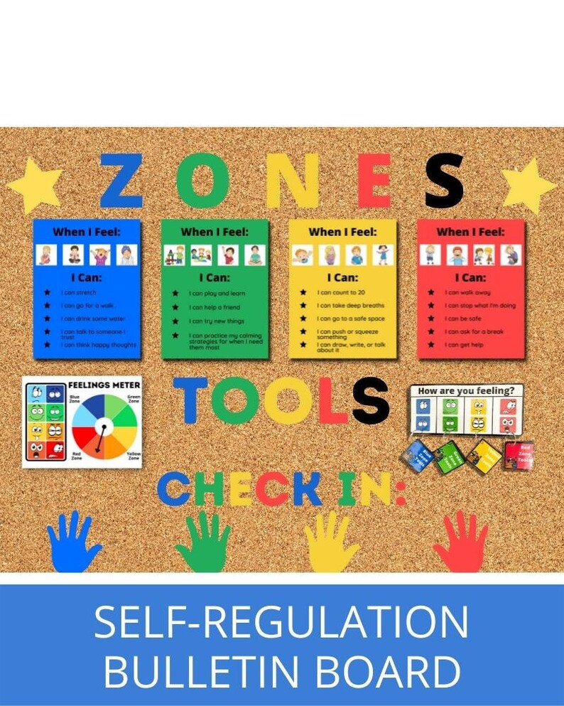 Self-regulation Zones Bulletin Board Calming Corner Tools - Etsy