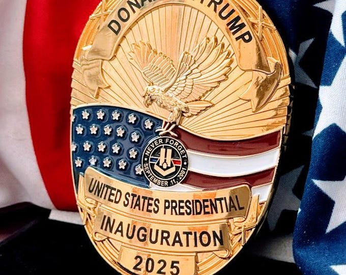 Donald Trump Presidential Inauguration Police Fire Badge - Limited ...