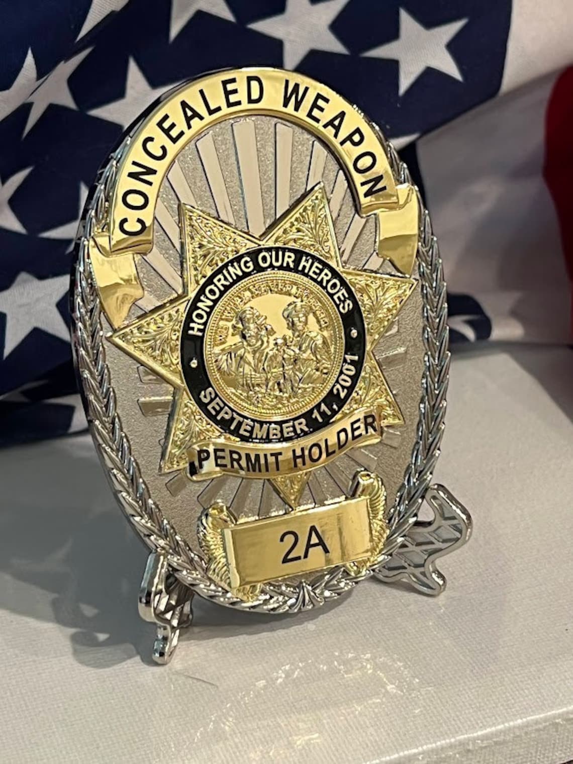 CCW Badge WITH HOLDER Concealed Weapon Permit - Etsy