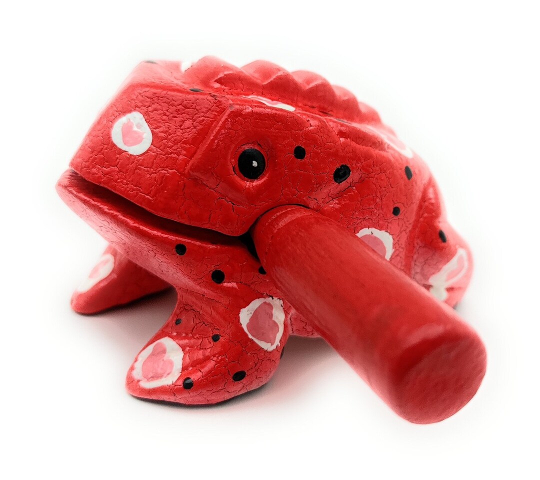 Cupid Frog 3 Colorful Wood Croaking Musical Frog Percussion Drum Rasp ...