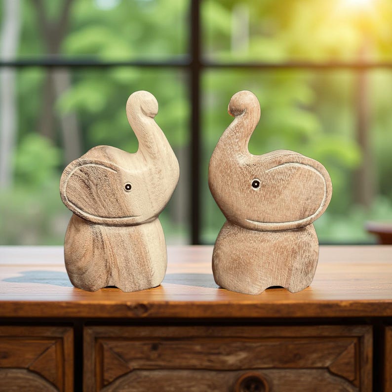 Happy Elephant. Wooden Handmade. 1 Piece - Etsy