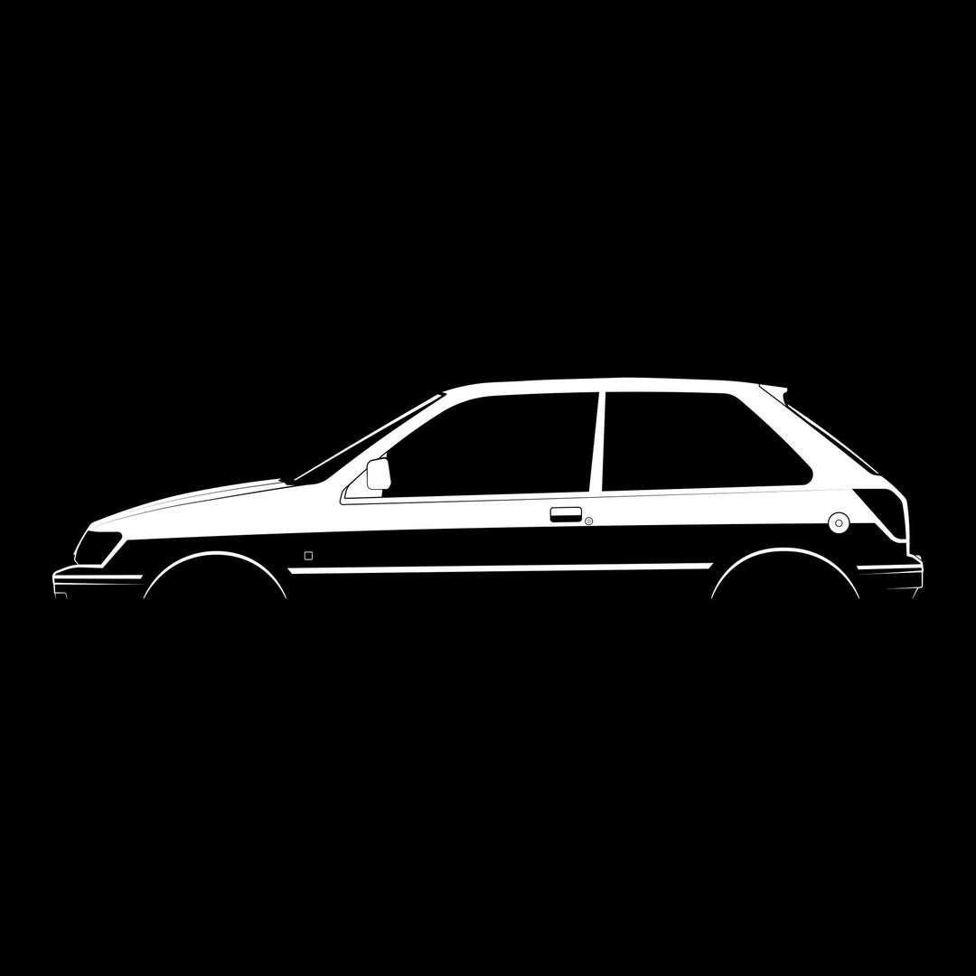 Fiesta Xr2i Mk III Silhouette Vector File - Etsy