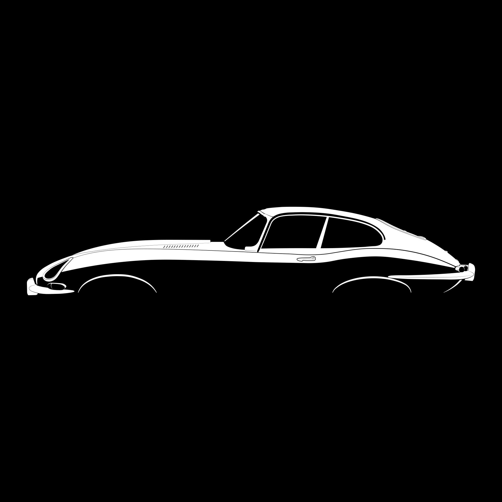 E-type Silhouette Vector File - Etsy