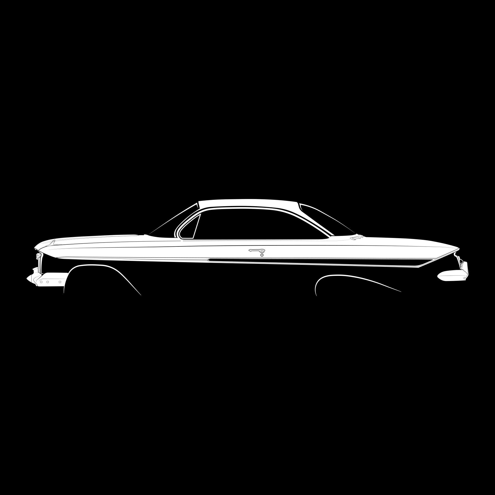 Impala SS (1961) Silhouette Vector File - Etsy