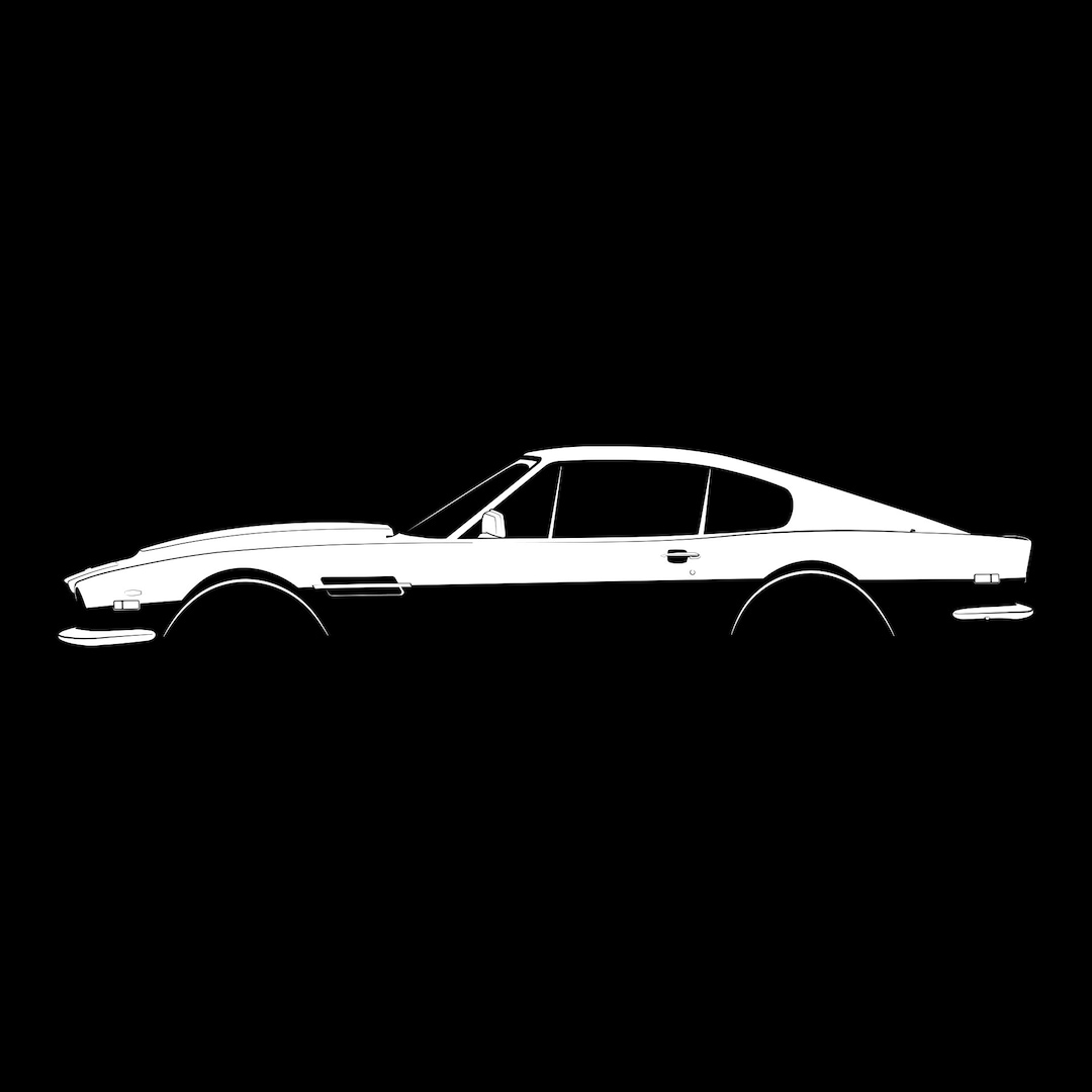 V8 Vantage Silhouette Vector File - Etsy