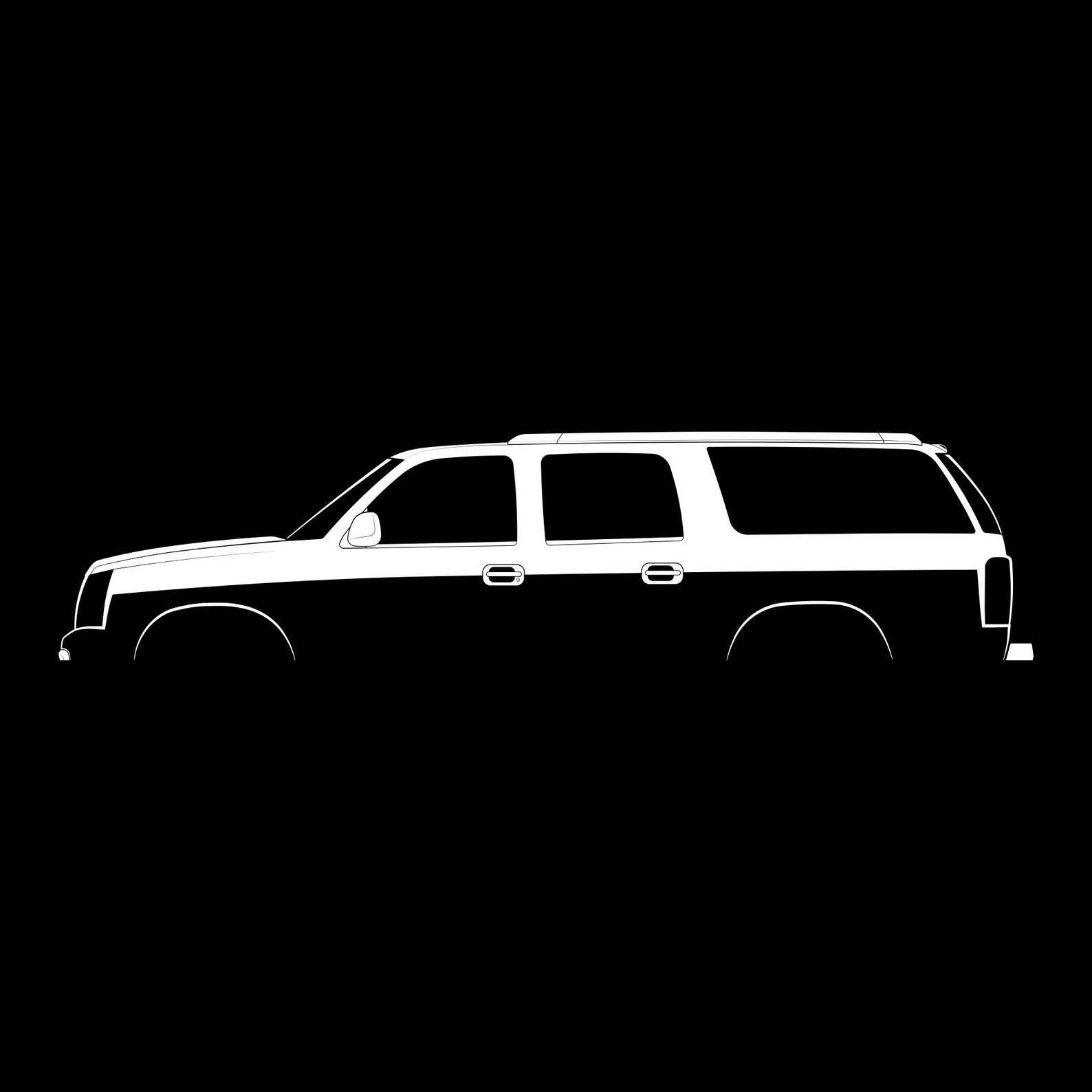 Escalade ESV (2002) Silhouette Vector File - Etsy