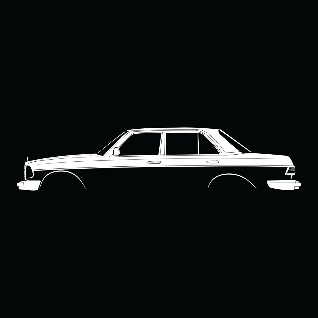 280 E (W123) Silhouette Vector File - Etsy