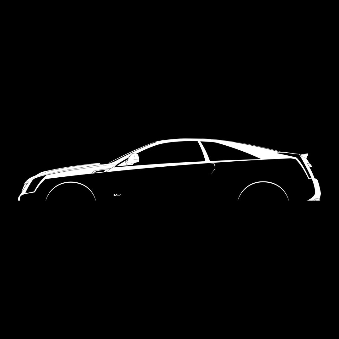 CTS-V Coupe (2011) Silhouette Vector File - Etsy