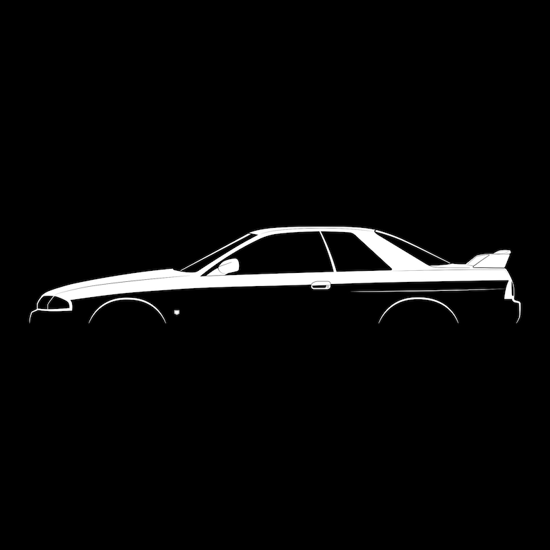 Skyline GT-R (R32) Silhouette Vector File - Etsy Australia