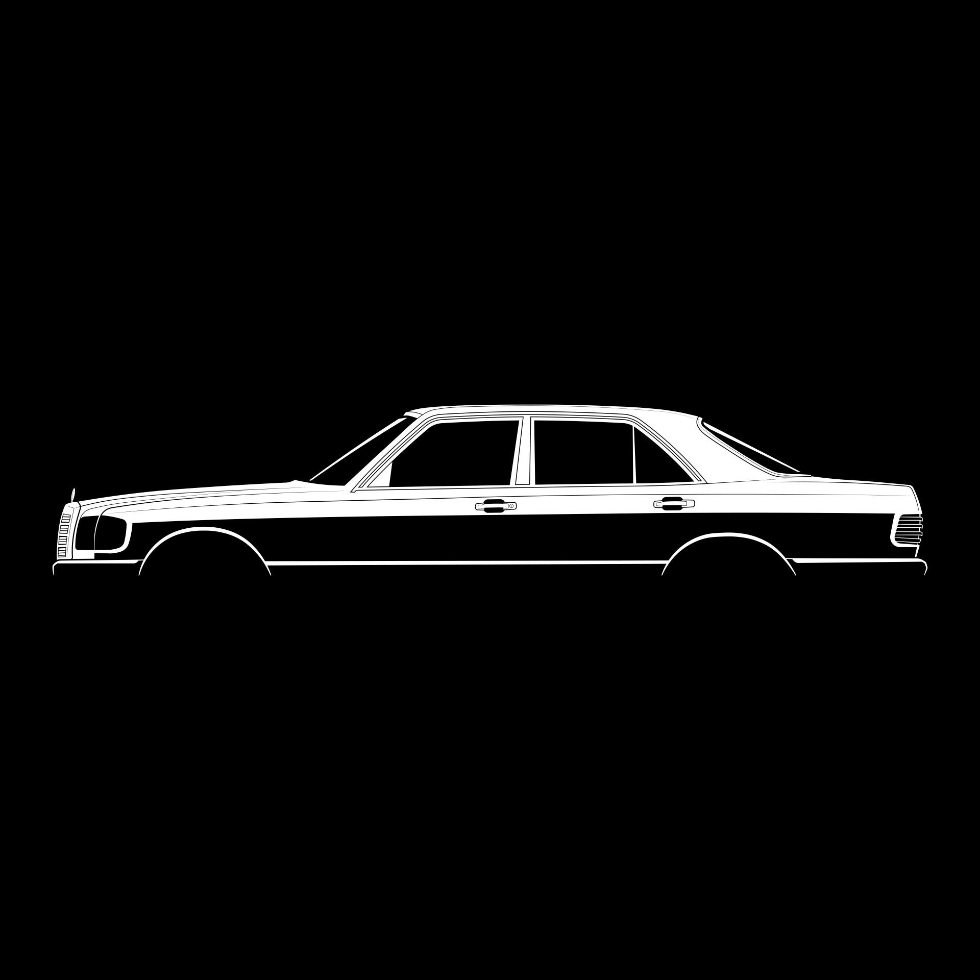 500 SE (W126) Silhouette Vector File - Etsy