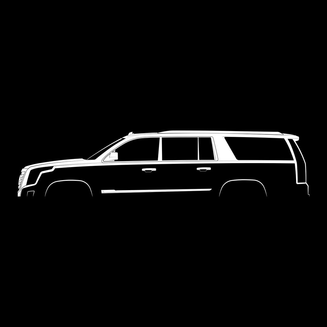Escalade ESV (2015) Silhouette Vector File - Etsy