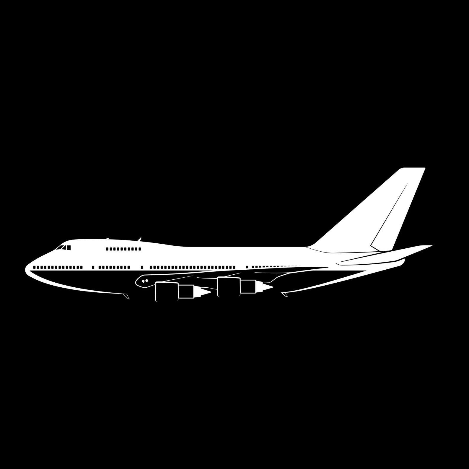 747 (-100, -200, SP) Silhouette Vector File - Etsy