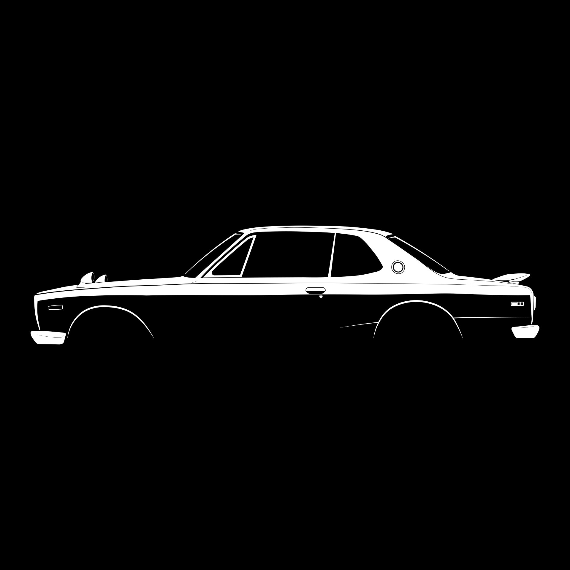 Skyline 2000GT-R (C10) Silhouette Vector File - Etsy