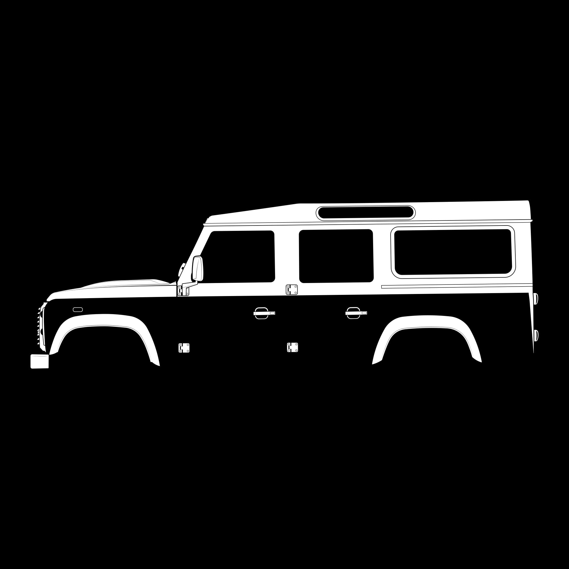 Defender 90/110 Silhouette Vector File - Etsy