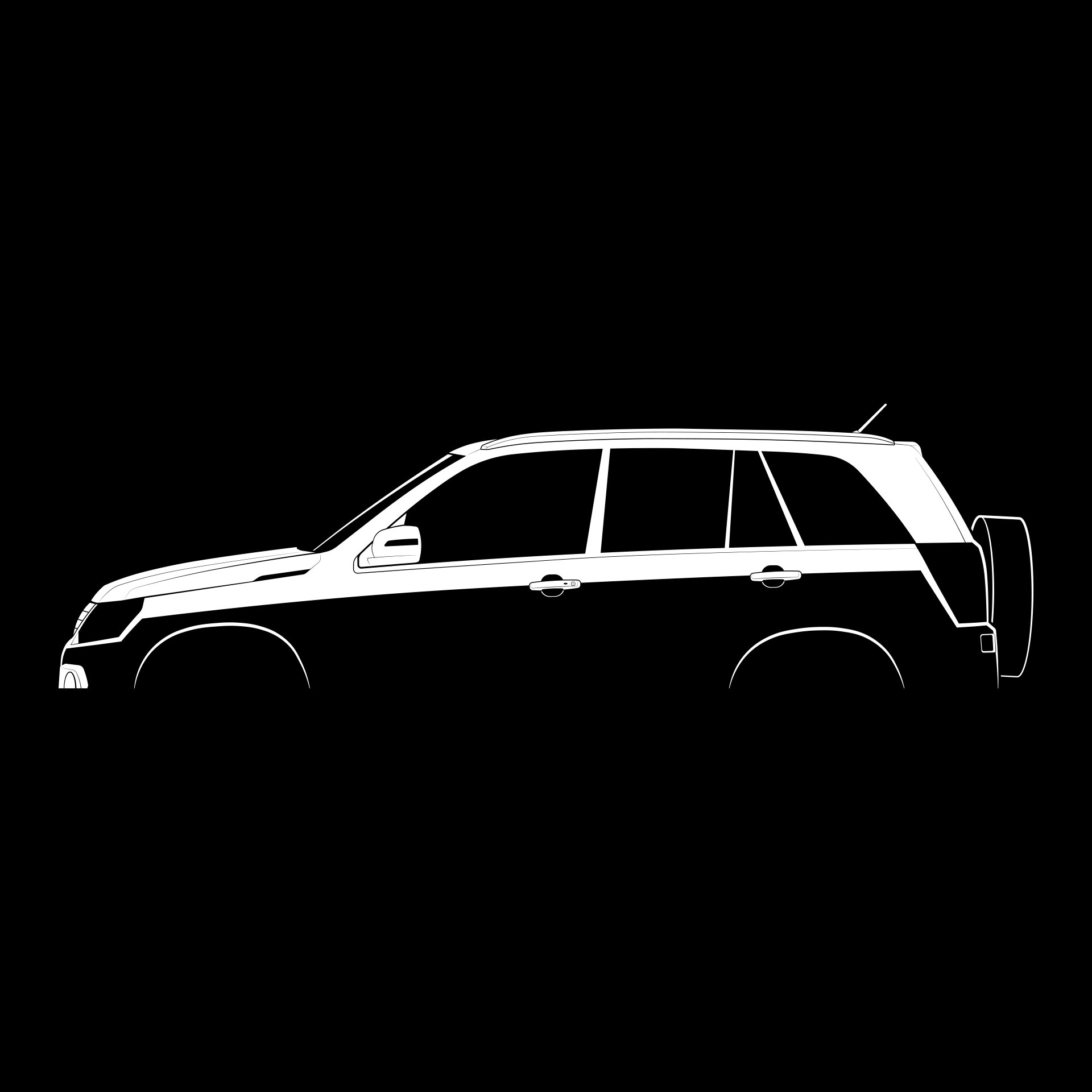 Grand Vitara (2008) Silhouette Vector File - Etsy