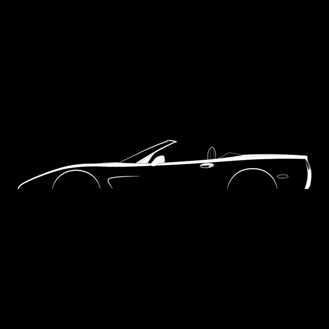 Corvette (C5) Silhouette Vector File - Etsy