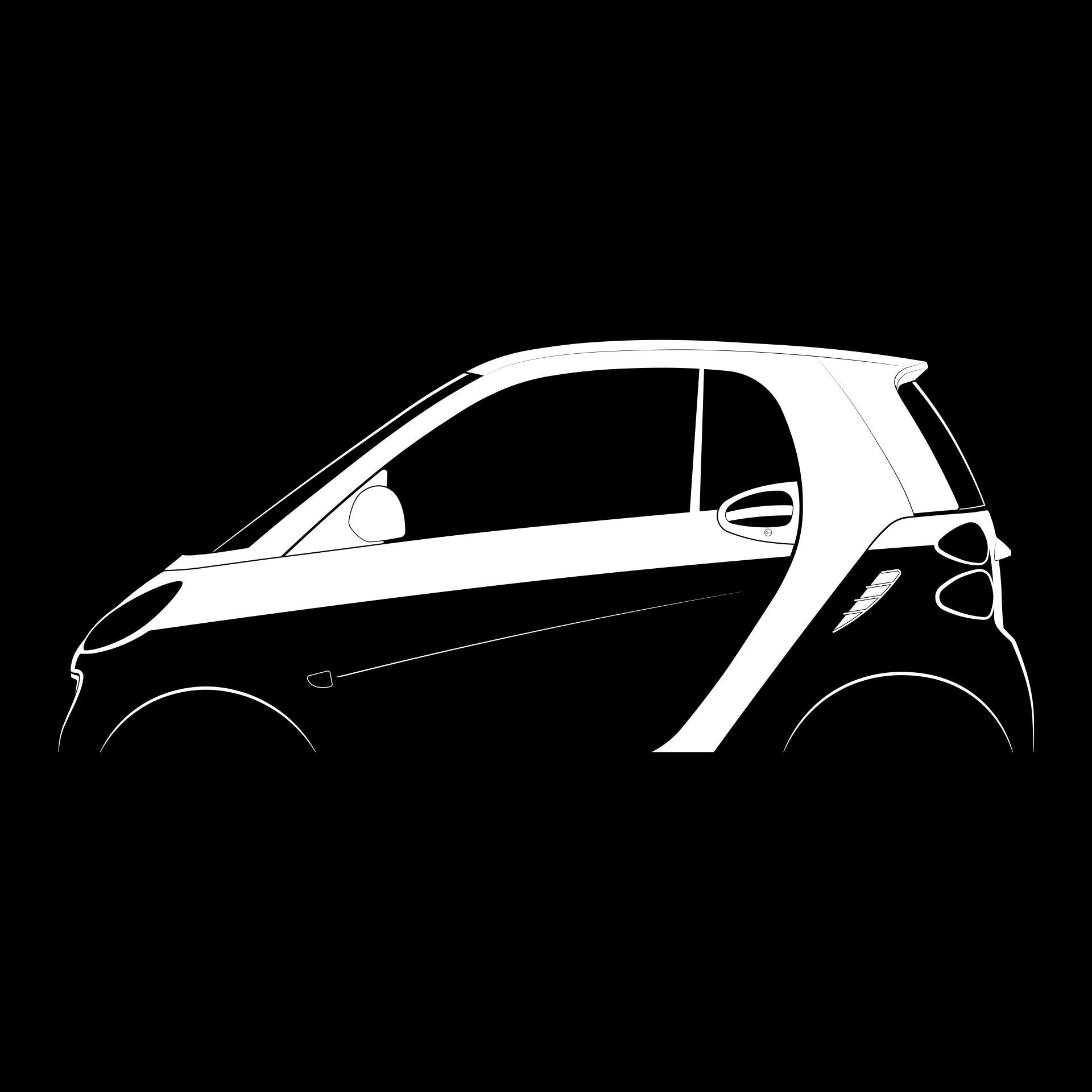 Smart Fortwo (W451) Silhouette Vector File - Etsy