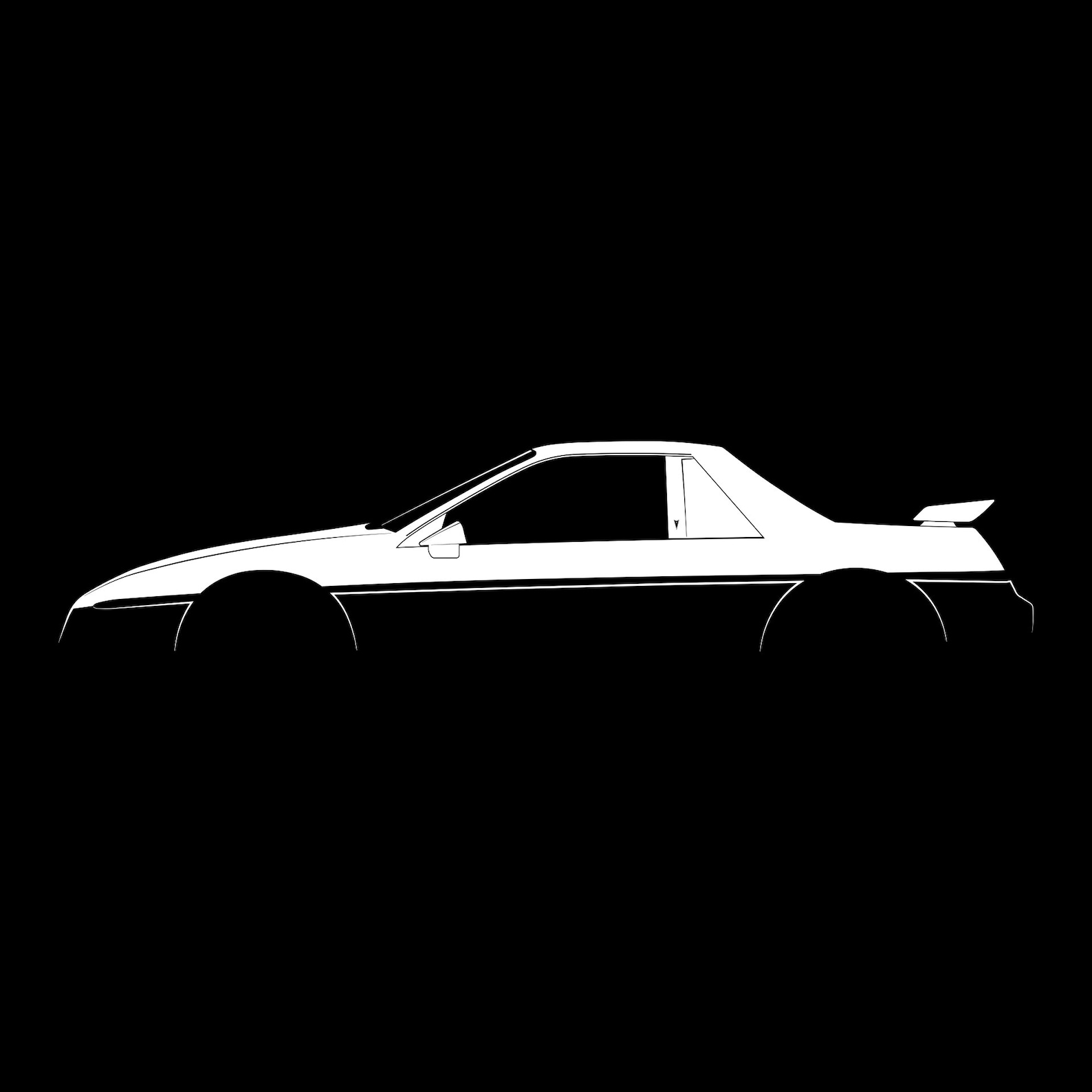 Fiero Silhouette Vector File - Etsy