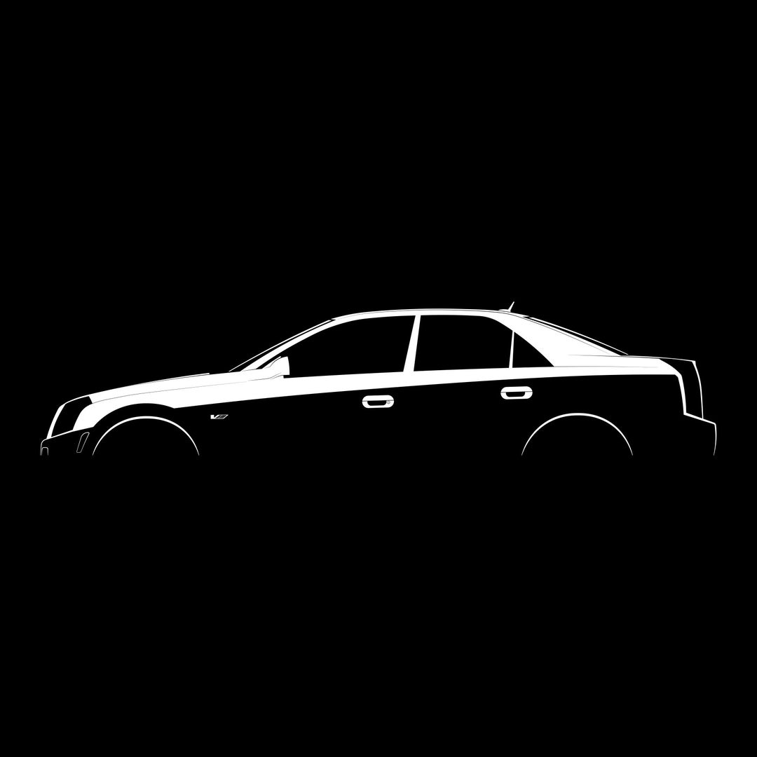 CTS-V (2005) Silhouette Vector File - Etsy