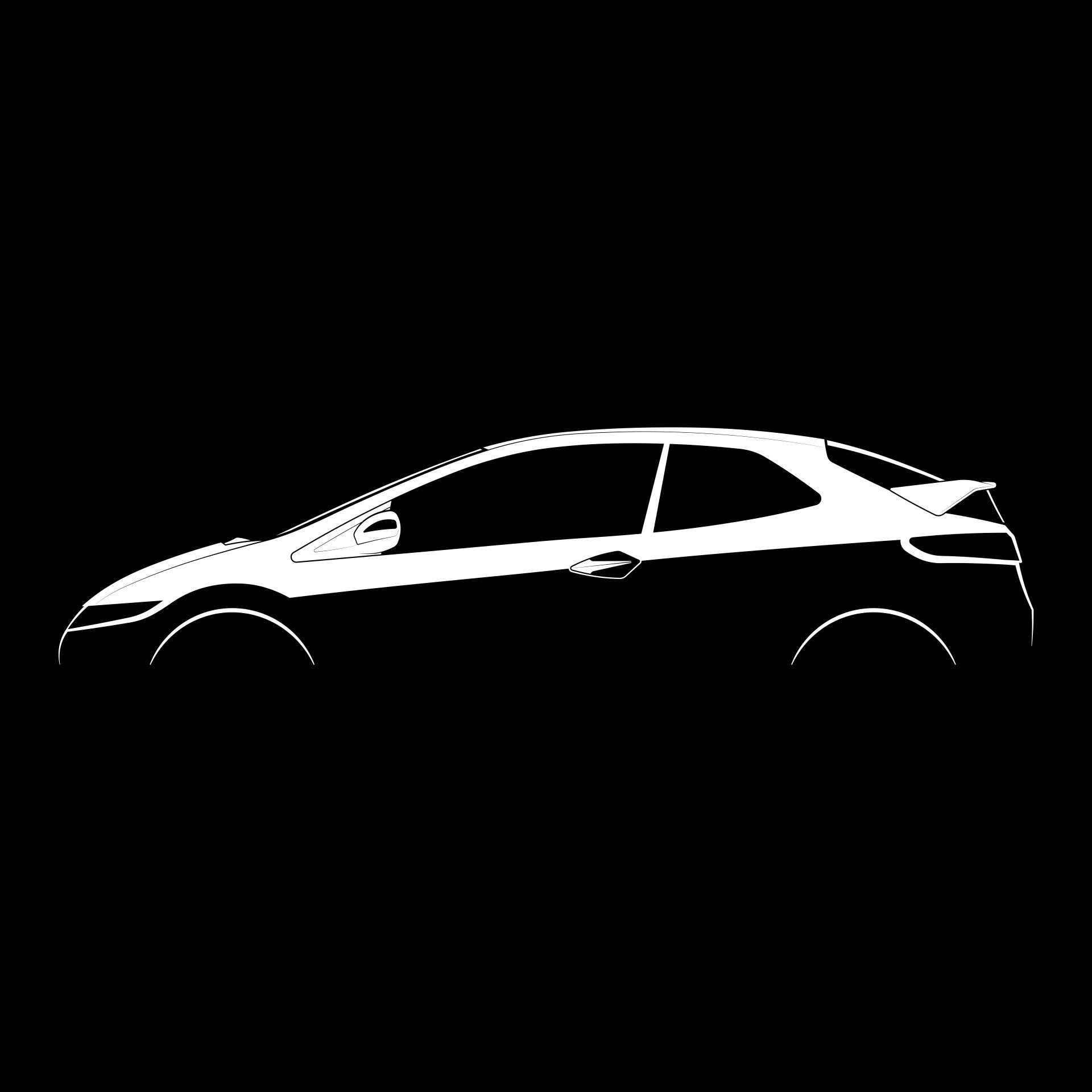 Civic Type-r (FN) Silhouette Vector File - Etsy