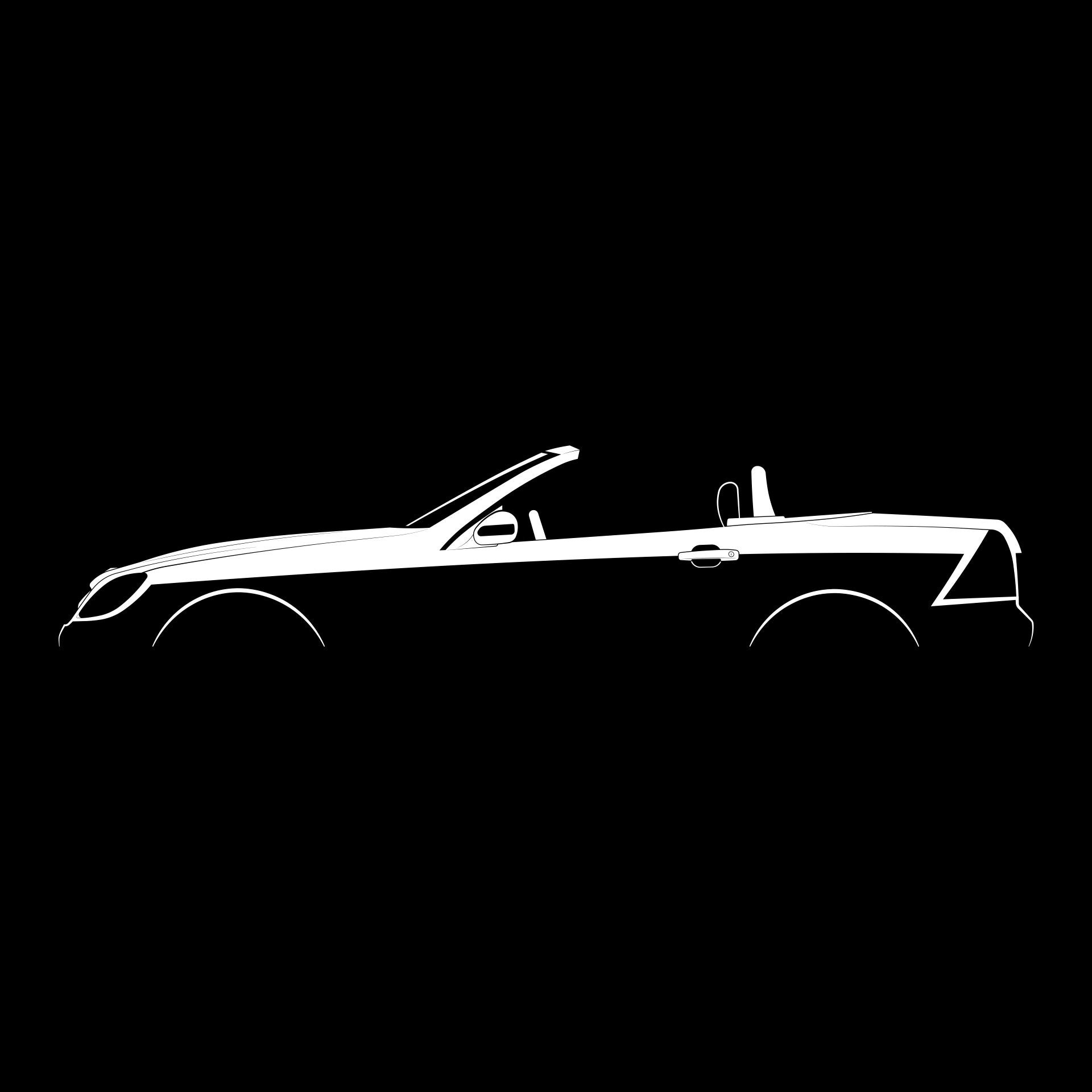 Slk-class (R170) Silhouette Vector File - Etsy