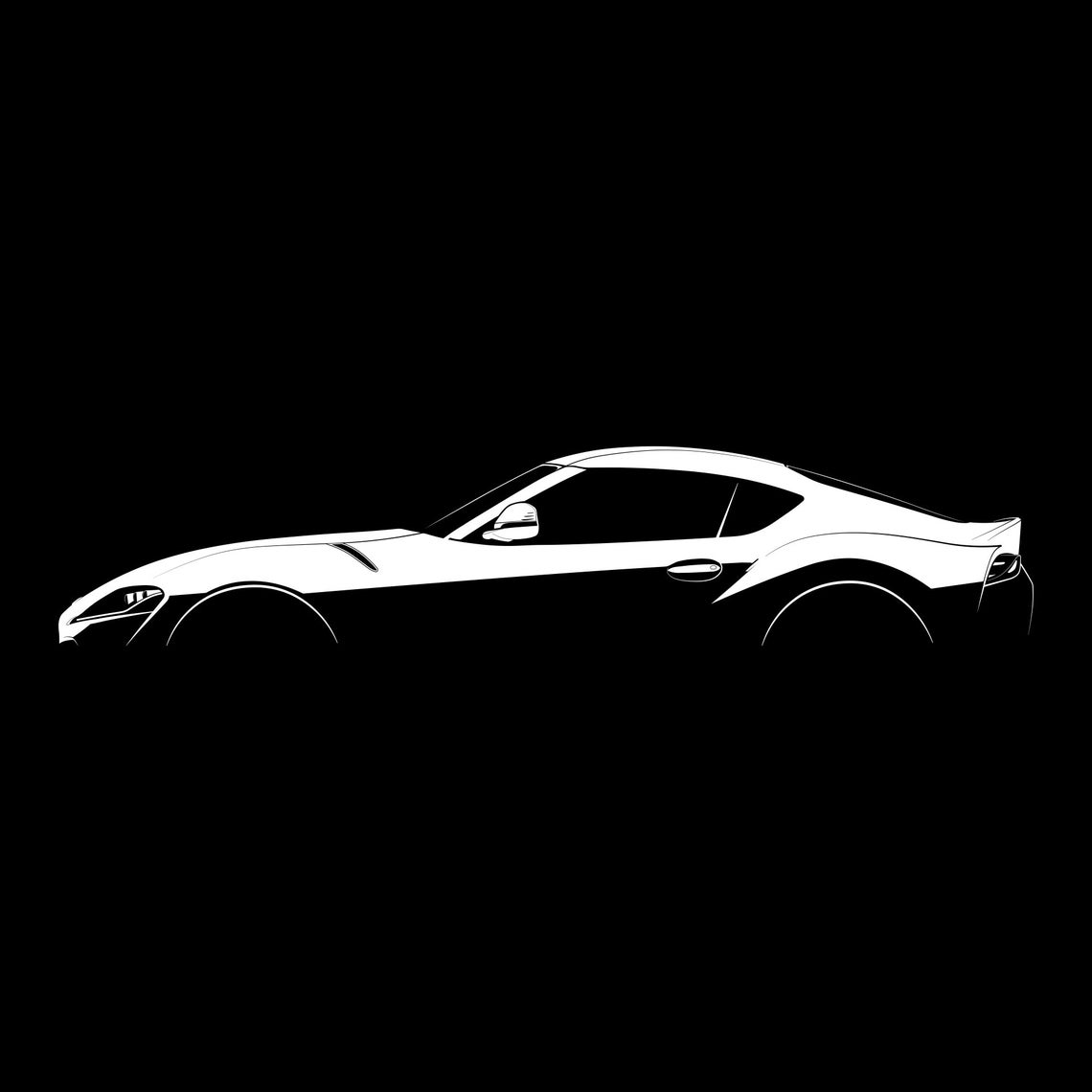 Supra A90 Silhouette Vector File - Etsy