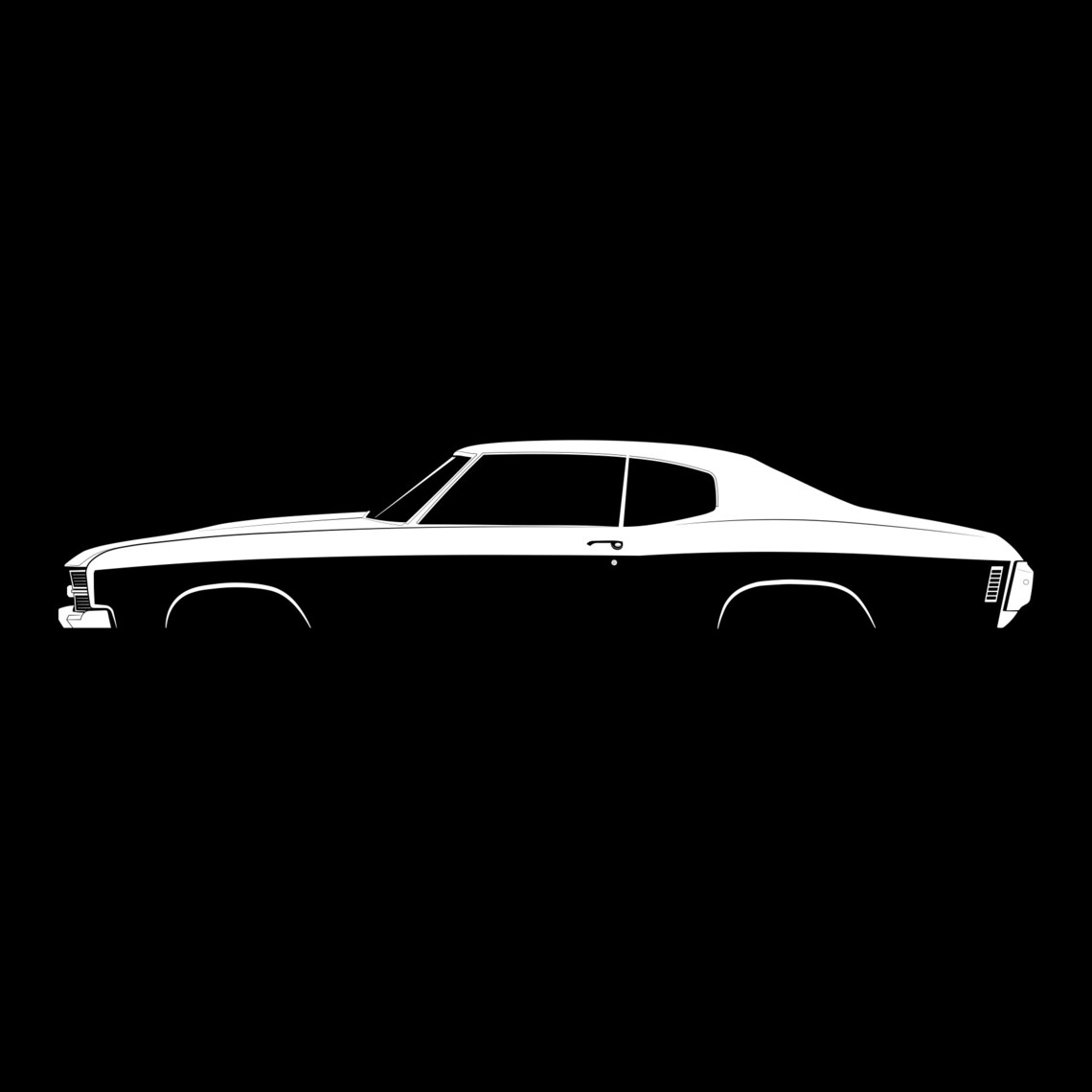 Chevelle SS (1970) Silhouette Vector File - Etsy