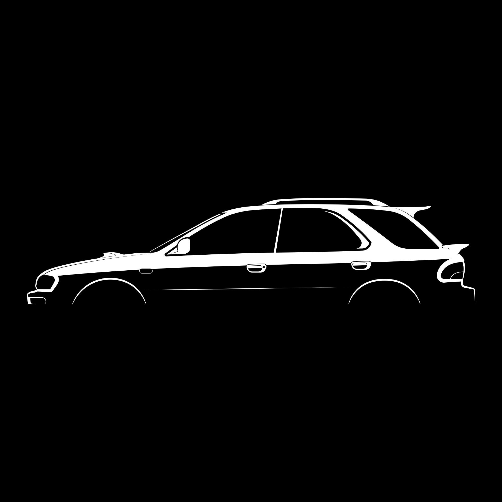 Impreza WRX Sti (GC/GF) Silhouette Vector File - Etsy