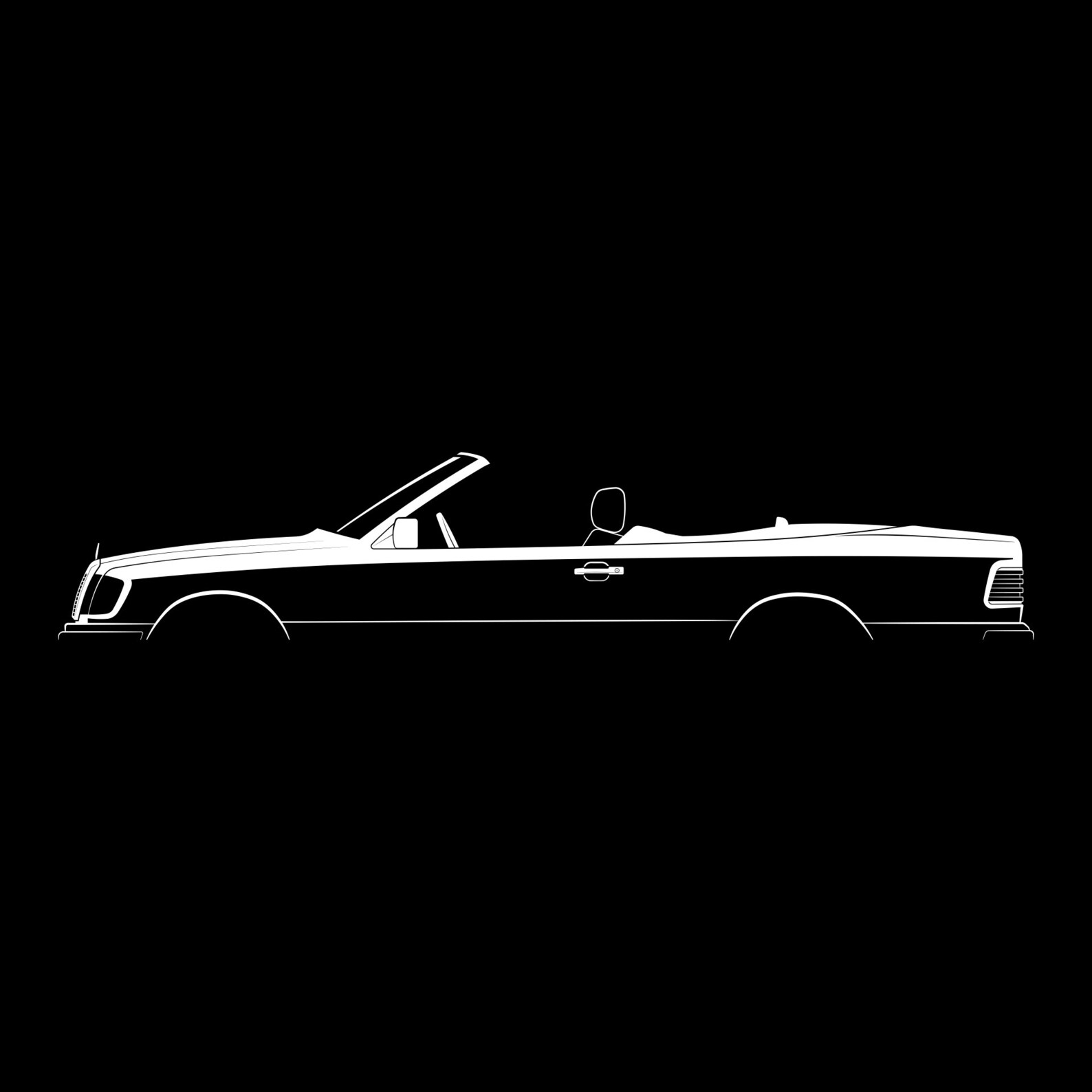 320 CE Cabrio (A124) Silhouette Vector File - Etsy