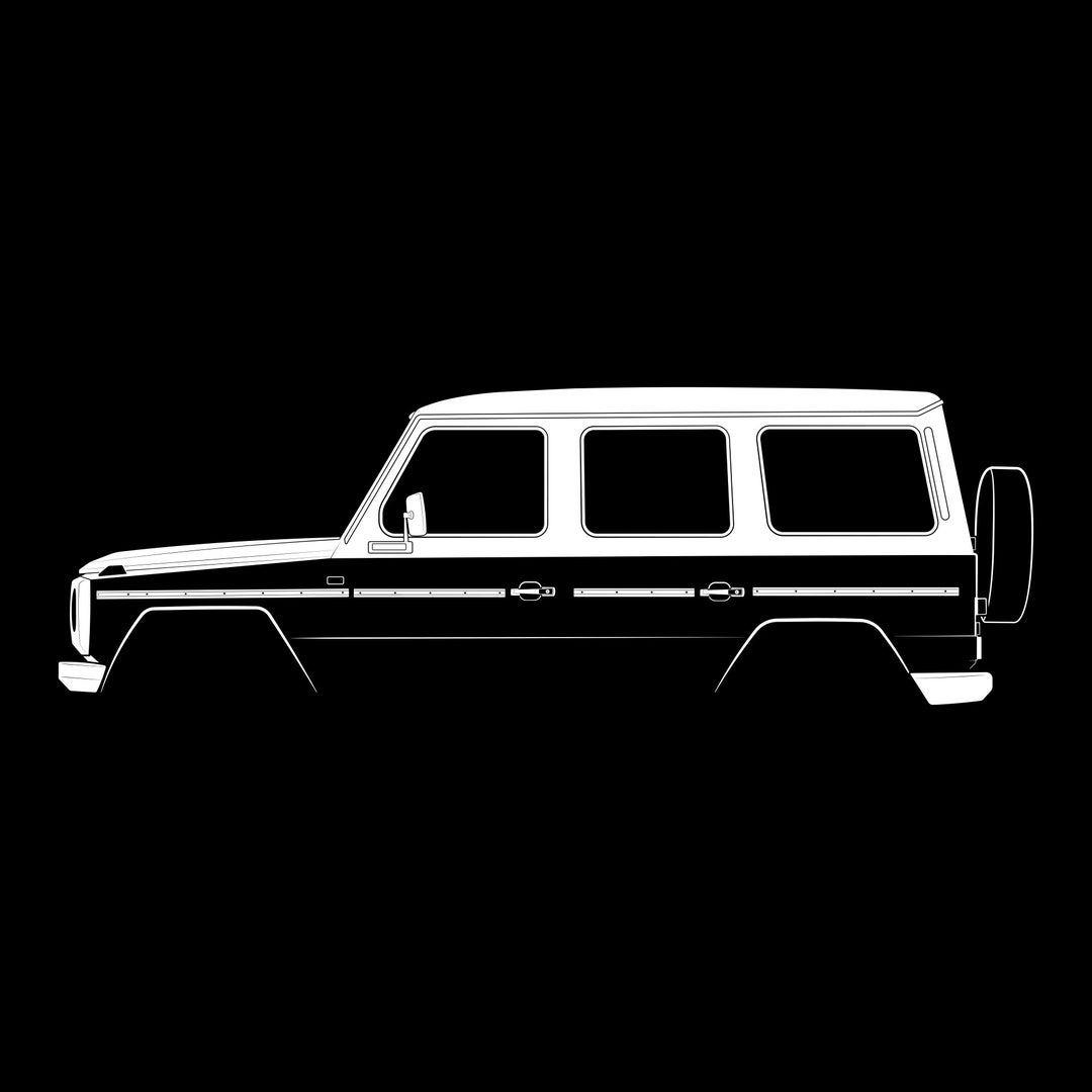 G-wagen (W460) Silhouette Vector File - Etsy