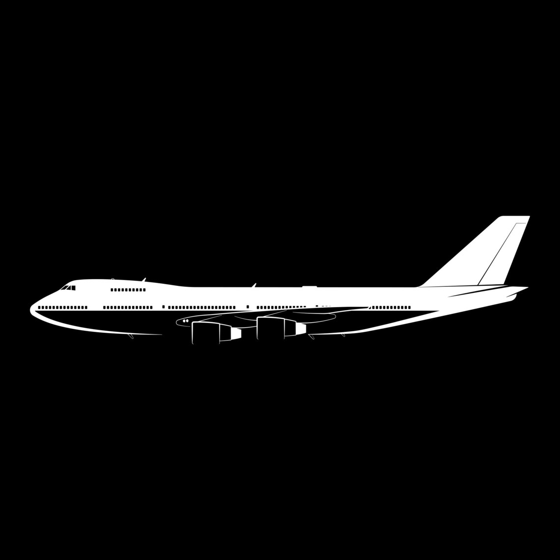 747 (-100, -200, SP) Silhouette Vector File - Etsy
