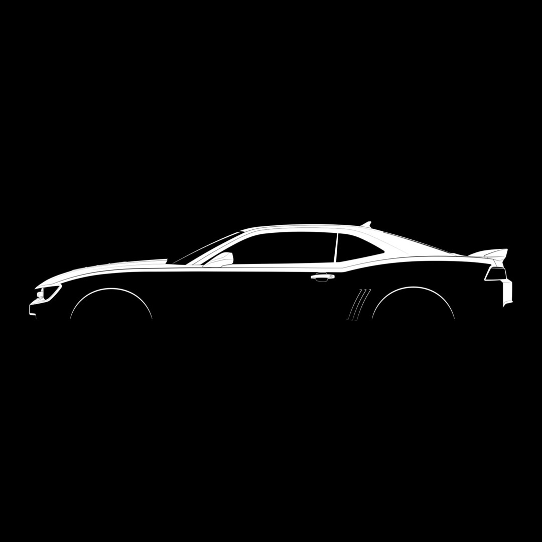 Camaro Z28 (2014) Silhouette Vector File - Etsy