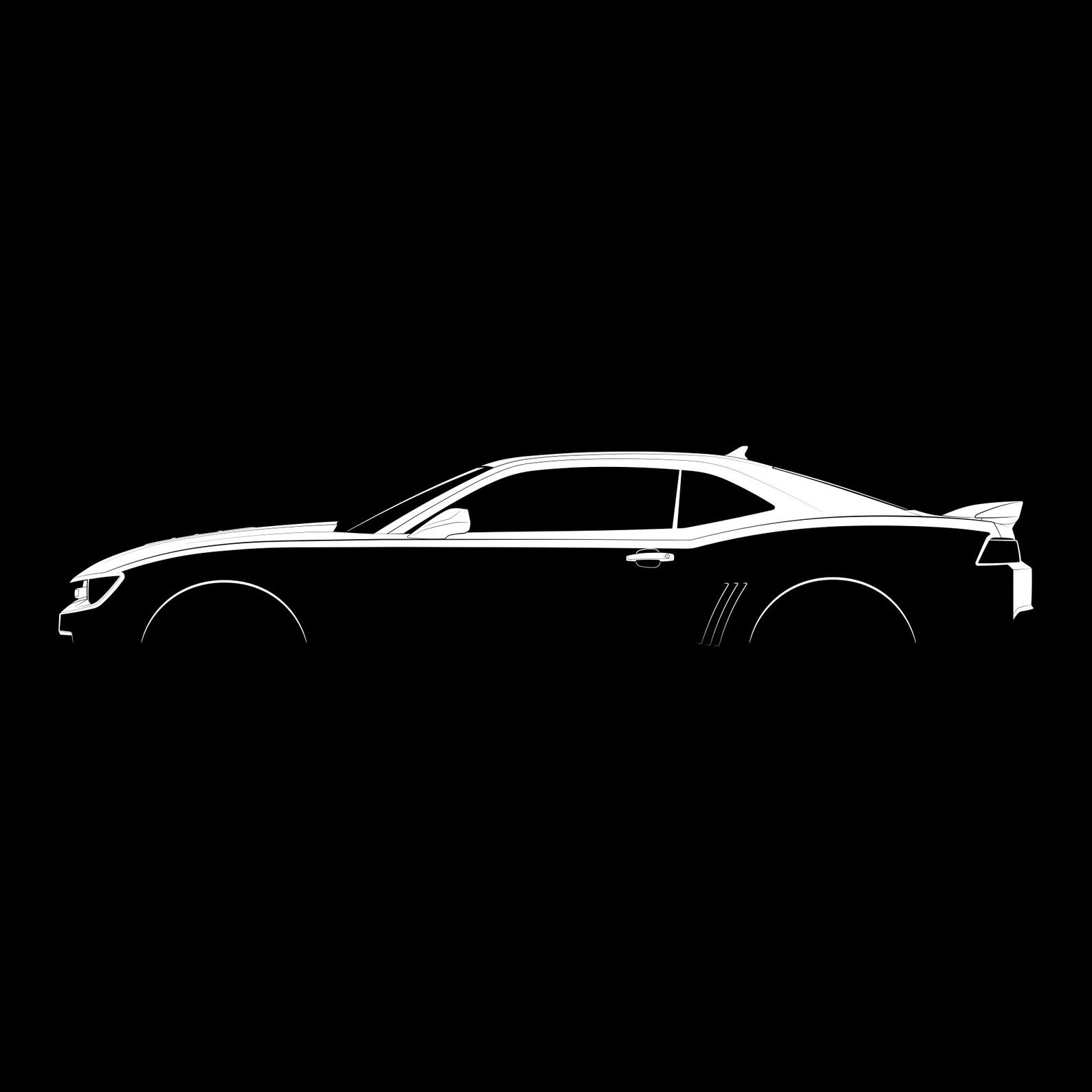Camaro Z28 (2014) Silhouette Vector File - Etsy