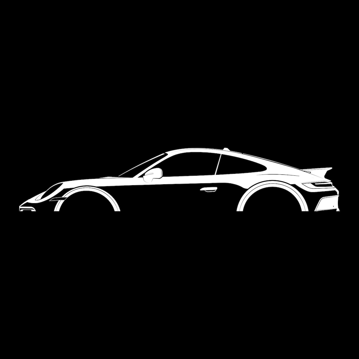Porsche 911 Dakar 992 Silhouette Vector File - Etsy
