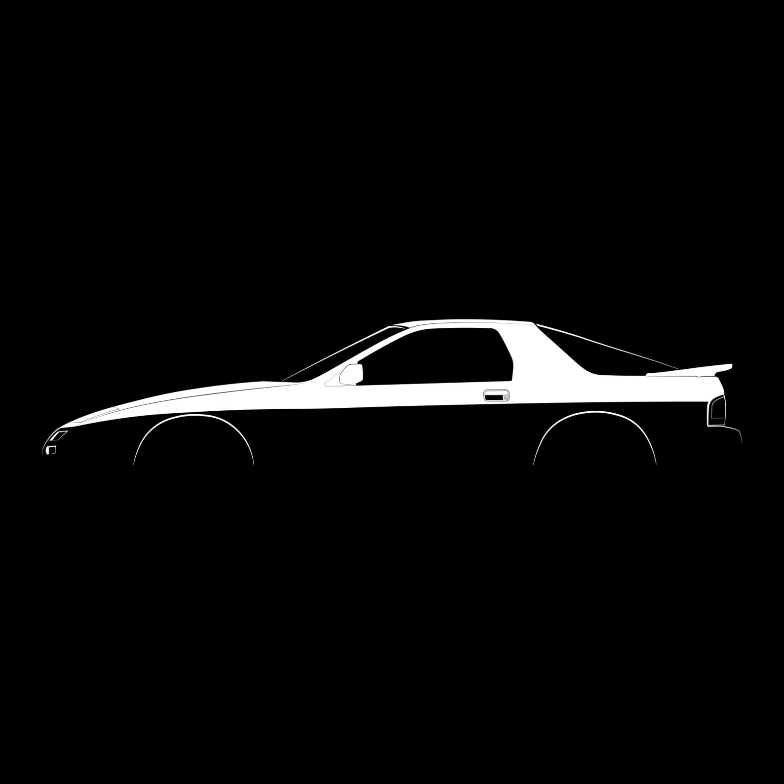 RX-7 FC Silhouette Vector File - Etsy Hong Kong