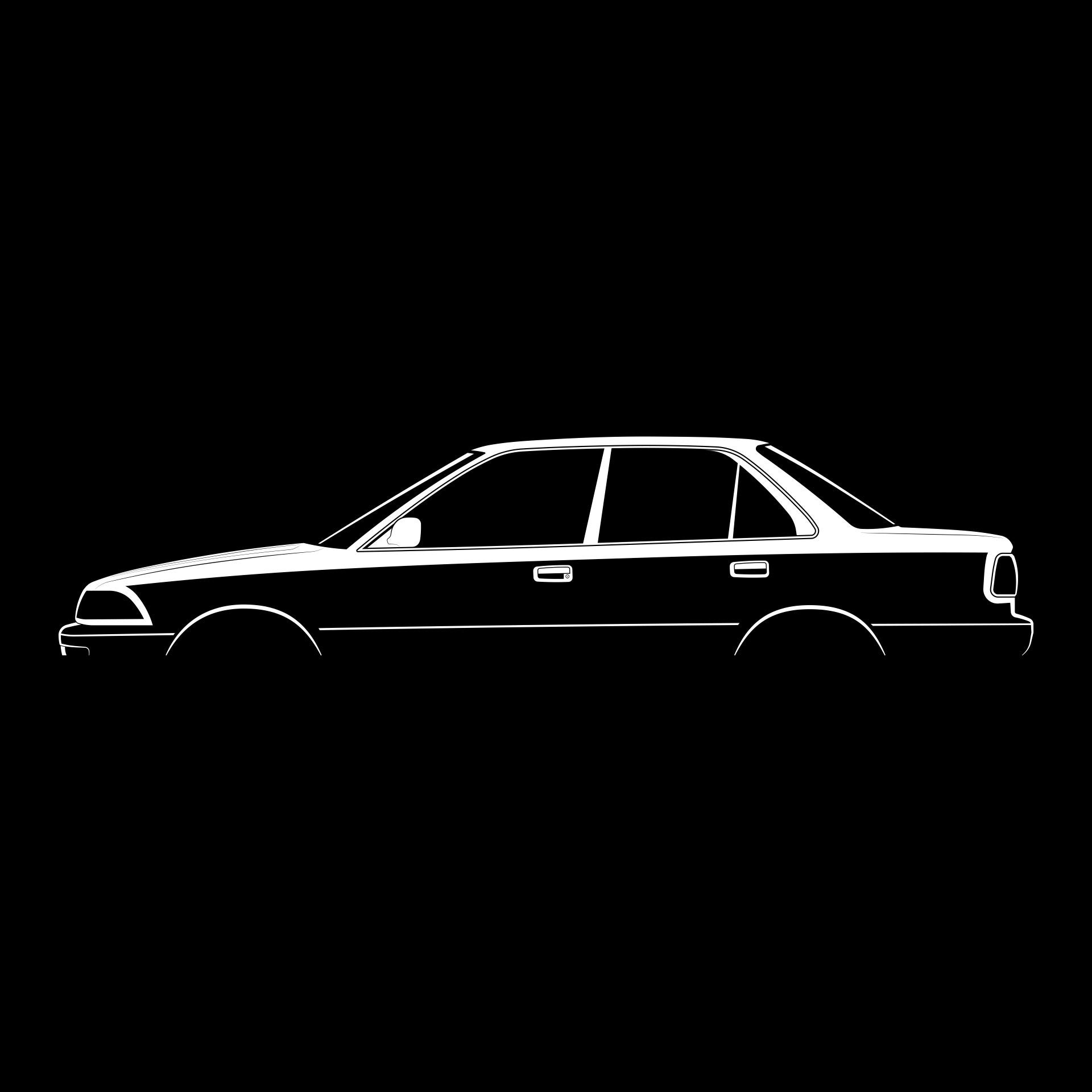 Corolla (E90) Silhouette Vector File - Etsy Canada