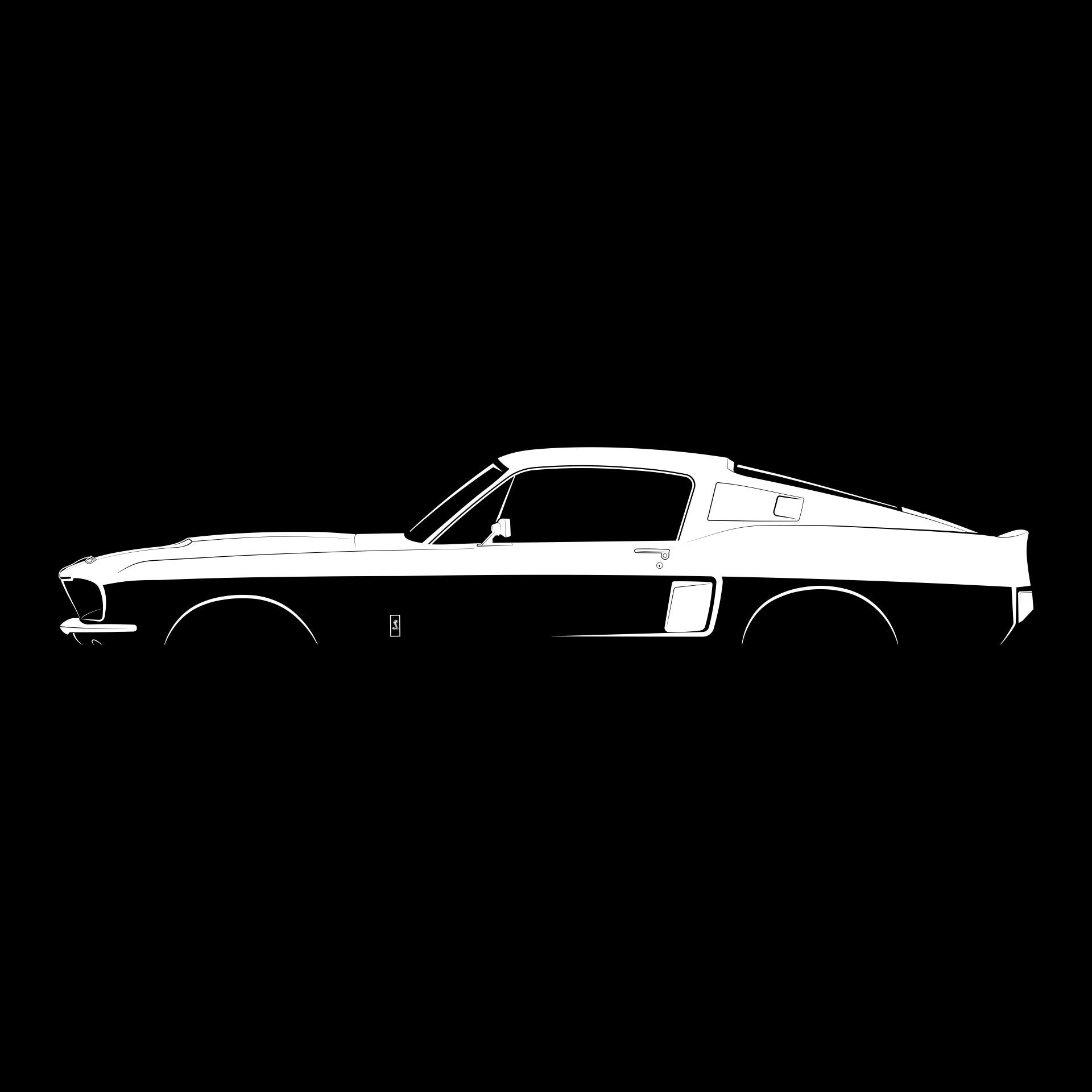 Mustang Shelby GT500 (1967) Silhouette Vector File - Etsy