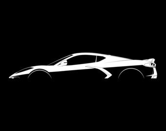C8 Corvette Silhouette - Etsy