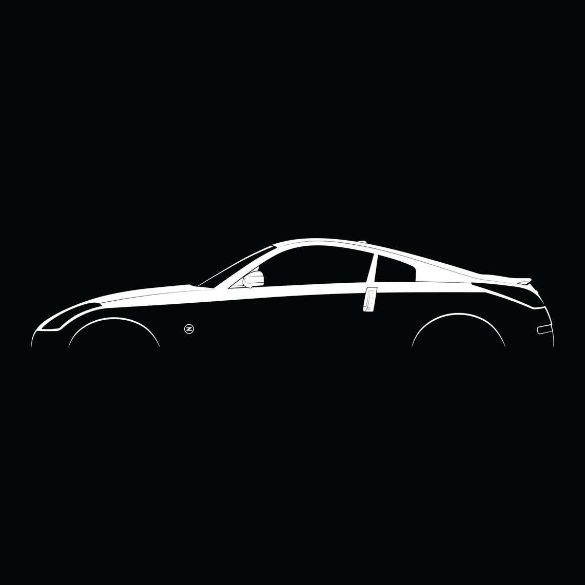 350Z (coupe/roadster) Silhouette Vector File - Etsy