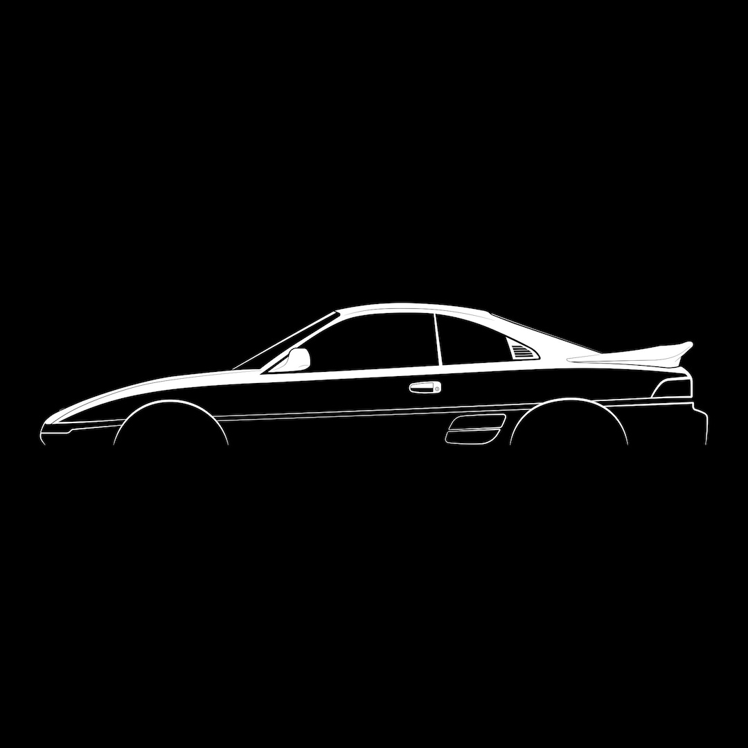 Toyota MR2 W20 Silhouette Vector File - Etsy