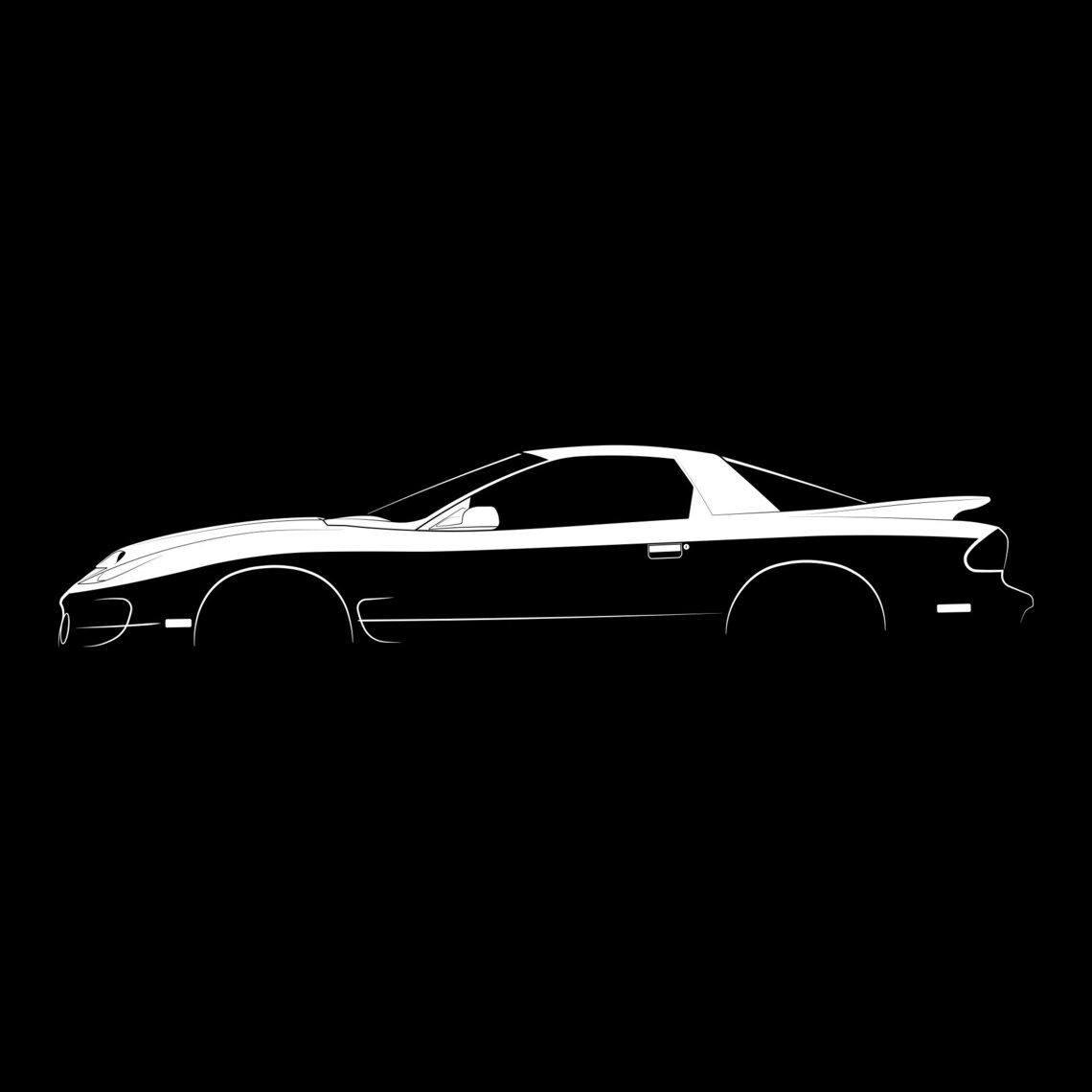 Firebird WS6 Ram Air Collector Edition (2002) Silhouette Vector File - Etsy