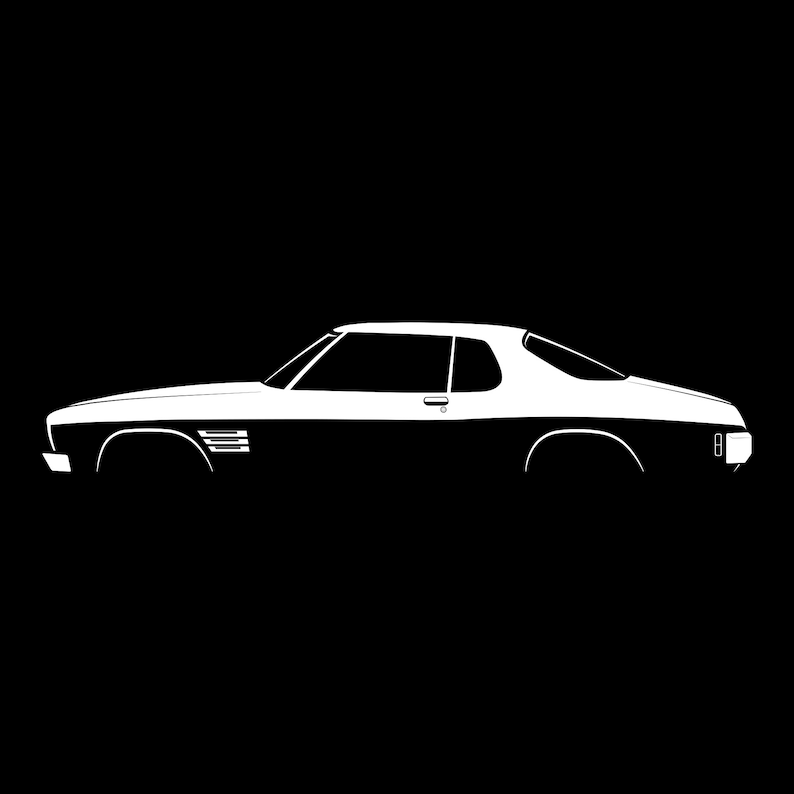 Monaro GTS (HQ) Silhouette Vector File - Etsy Australia
