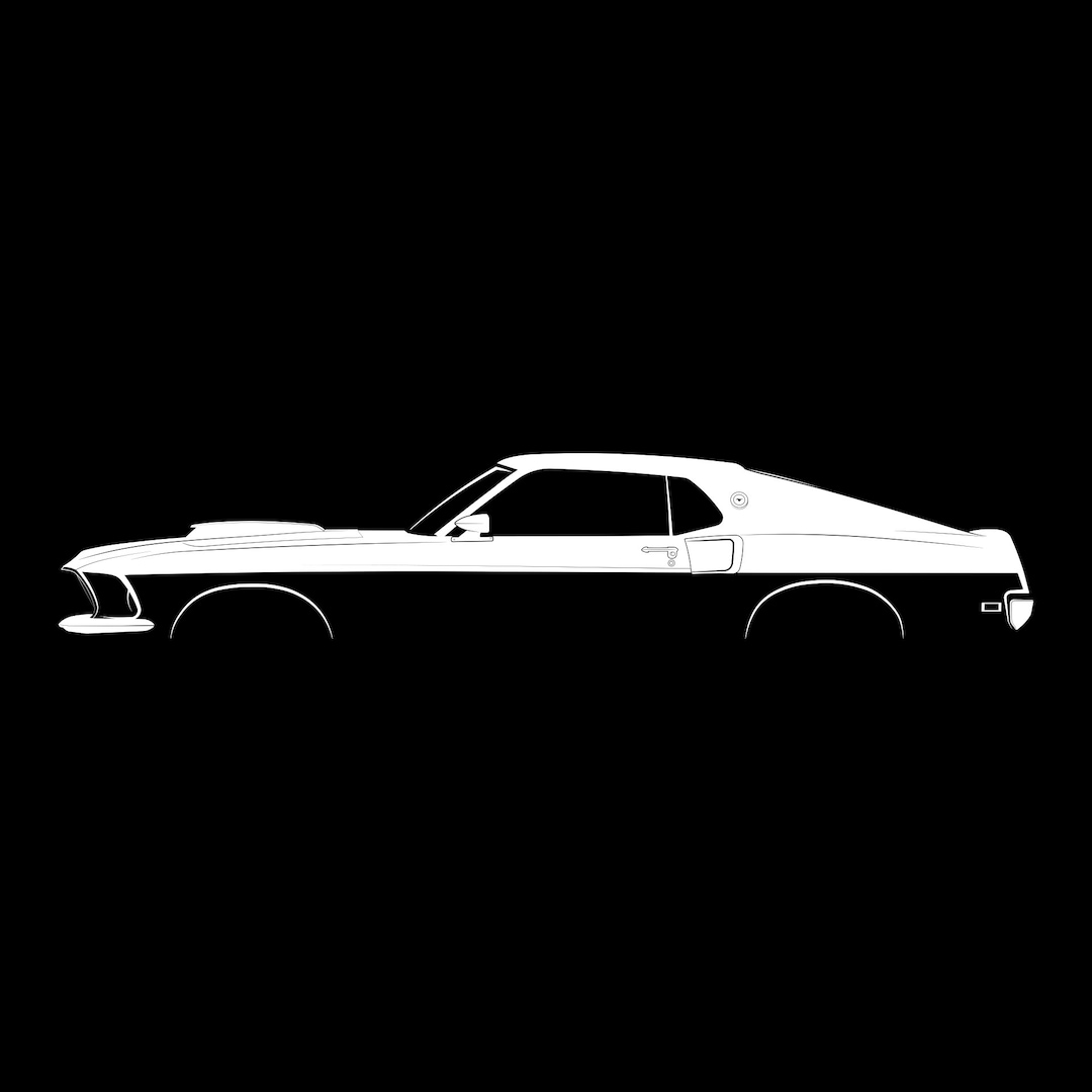 Mustang Boss 429 (1969) Silhouette Vector File - Etsy