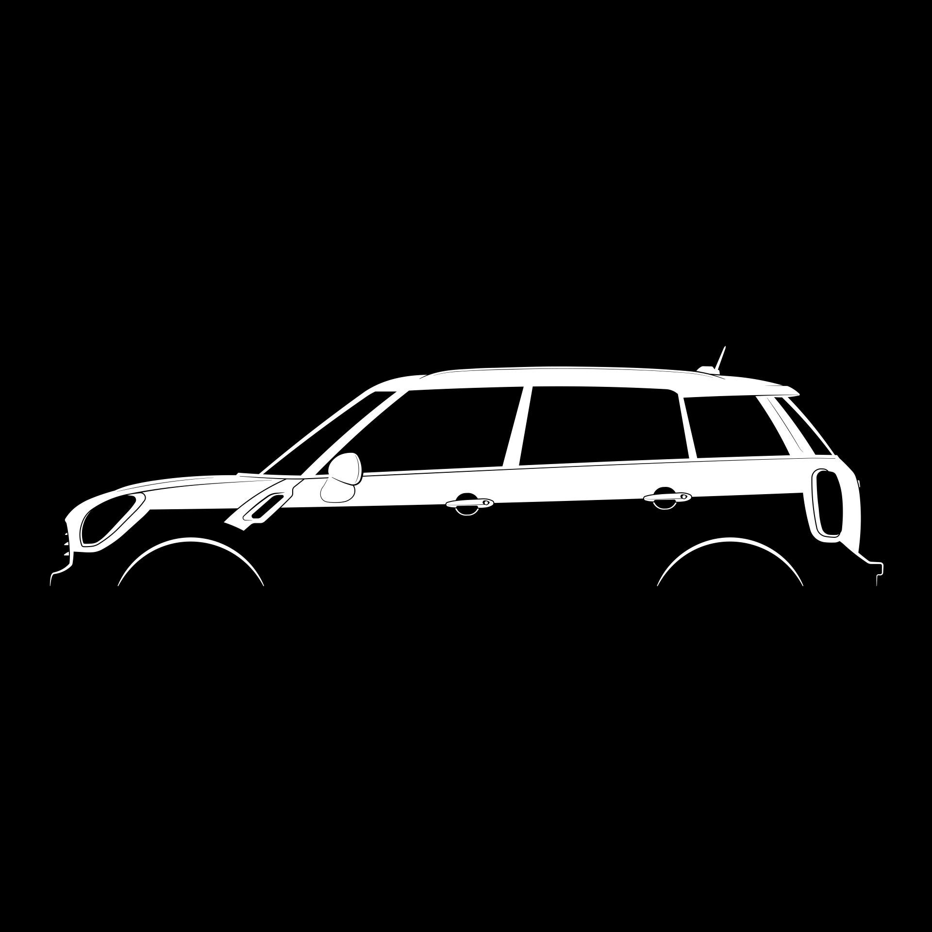 Cooper Countryman (R60) Silhouette Vector File - Etsy UK