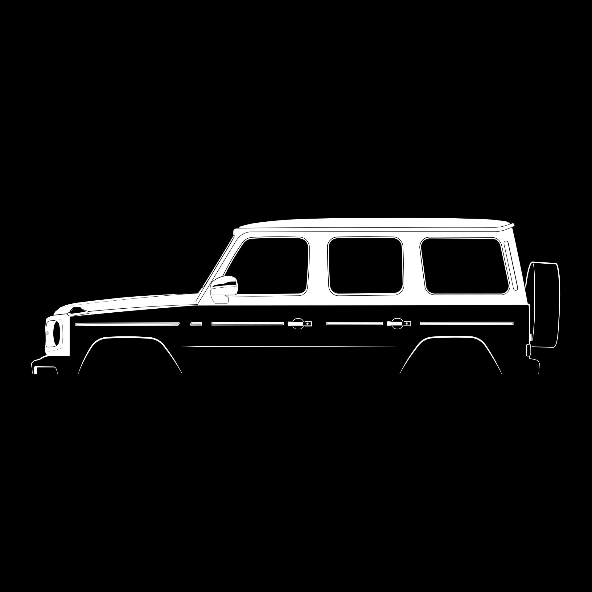 G-class W464 Silhouette Vector File - Etsy
