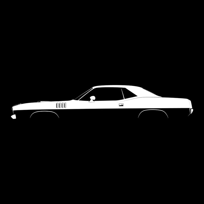Hemi 'cuda Silhouette Vector File - Etsy