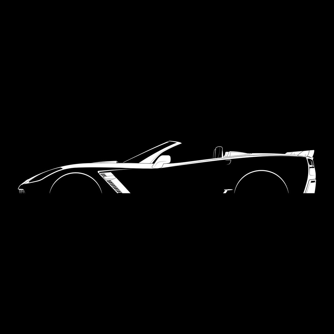 Corvette (C7) Silhouette Vector File - Etsy