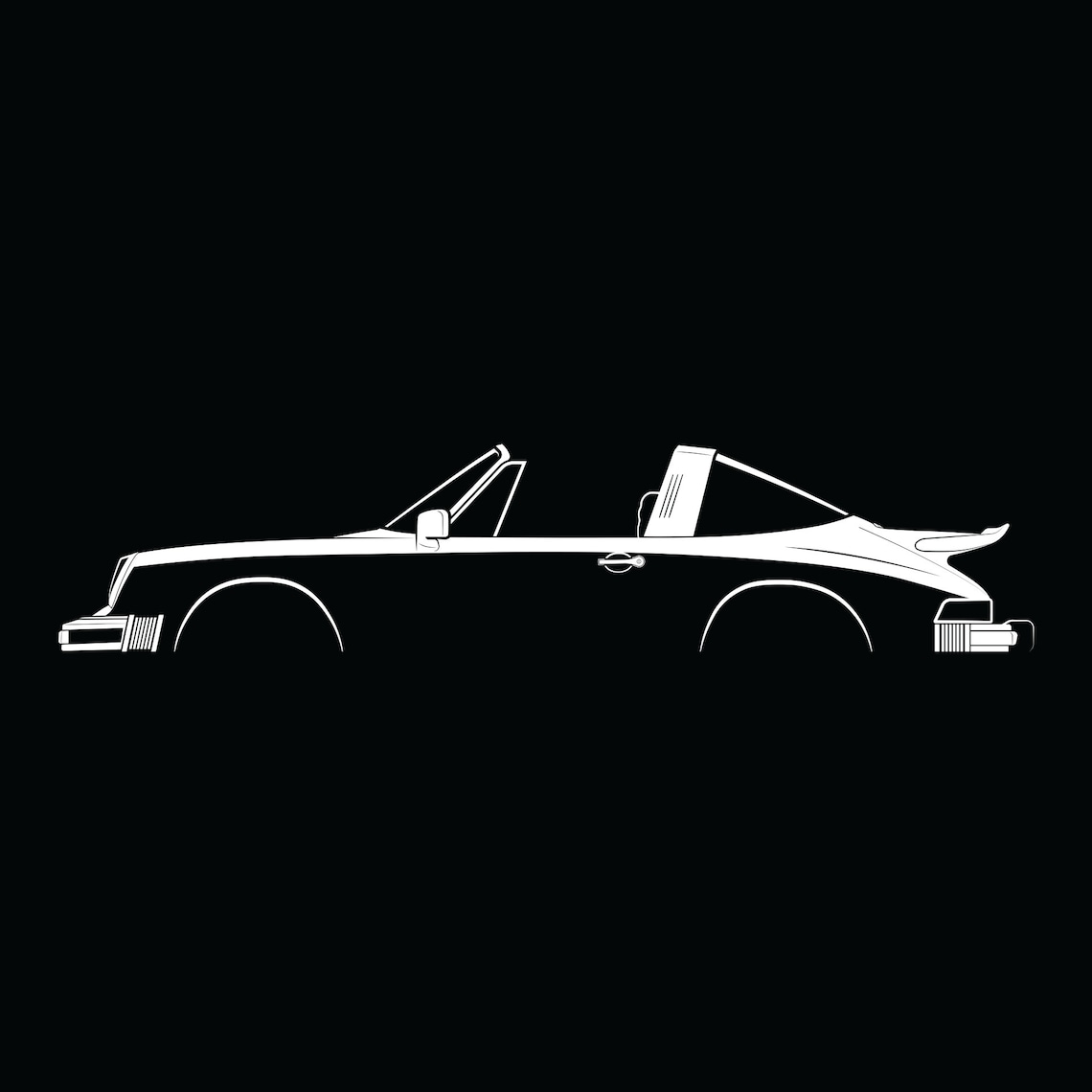911 Carrera 3.2 Targa Silhouette Vector File - Etsy